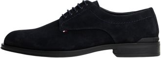Tommy Hilfiger Herren Derby Schuhe Corporate aus Wildleder, Blau (Desert Sky), 40