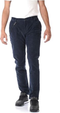 Daniele Alessandrini Homme, Pantalons, Bleu, Taille: 2XL Pantalon Slim-fit
