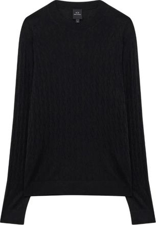 A|X Armani Exchange Homme, Pulls, Noir, Taille: S Pull en maille ondul&eacute;e