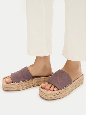 Calvin Klein Espadrilles Flatf Espa Mule Nub Mg HW0HW02890 Braun