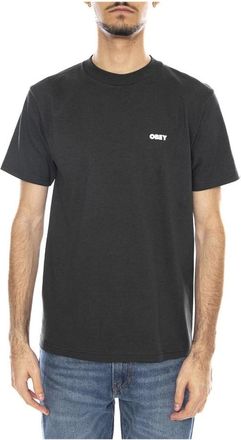 Obey Homme, Tops, Noir, Taille: S T-Shirt Ras du Cou