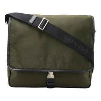 Prada Pre-owned Logo Jacquard Nylon Schultertasche - - Pre-owned - Herren - Gr&uuml;n - ONE SIZE