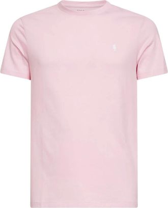 Polo Ralph Lauren Homme, Tops, Rose, Taille: XL T-shirt &agrave; logo brod&eacute;