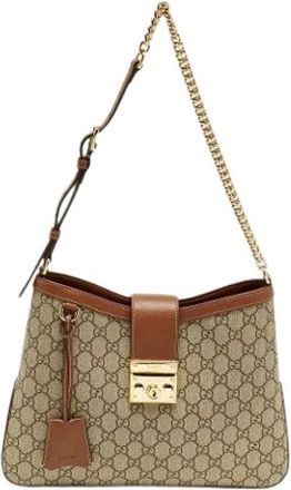 Gucci Sac bandouli&egrave;re en toile Pre-owned - Femme - Pre-owned - Brun - Taille: ONE Size
