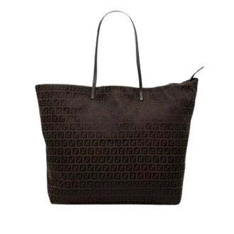 Fendi Sac Cabas Vintage Pre-owned en Toile - Femme - Pre-owned - Brun - Taille: ONE Size