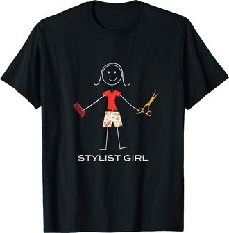 Whyitsme Design Lustige Frauen Stylist M&auml;dchen Friseur T-Shirt