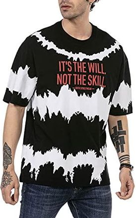 Red Bridge T-Shirt pour Homme &agrave; Manches Courtes Oversize Coton Col Rond Noir L