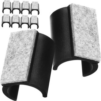 DOITOOL 10 Stück Teiliges Filz Möbelgleiterset U Förmige Stuhlbeinkappen mit Rutschfestem Boden Geräuschdämpfend und Kratzschützend Geeignet für Stühle Schlit