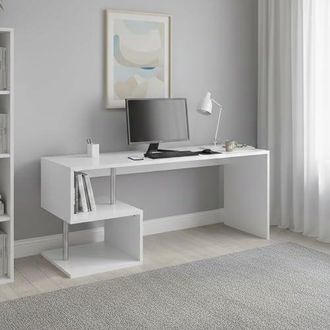 Dmora Schreibtisch Samuel, linearer PC-Schreibtisch, Mehrzweck-B&uuml;rotisch, platzsparender Schreibtisch mit mehreren Positionen, 100 % Made in Italy, 180 x 60