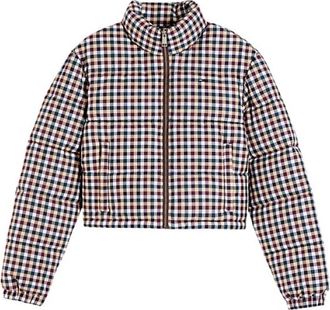 Tommy Jeans Cropped Check Puffer Jacket - - Jackets - Damen - Mehrfarbig - M