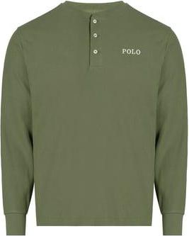 Polo Ralph Lauren T-shirt de nuit gaufr&eacute; &agrave; col tunisien