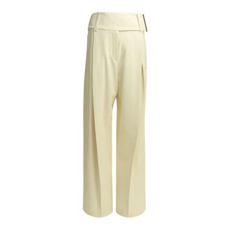 Sportmax Hosen mit weitem Bein und hoher Taille - - Trousers - Damen - Wei&szlig; - S