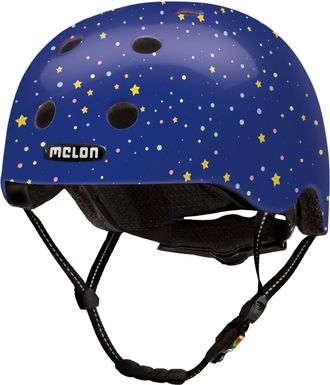 Melon »Starry Night« Leichter und Cooler Kinderfahrradhelm für Jungen und Mädchen mit maximalem Schutz Größe XXS-S (46-52cm) Blau Dunkelblau Sterne Nachthim