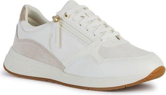 Geox Mädchen D Bulmya B Sneaker, Off White, 36 EU