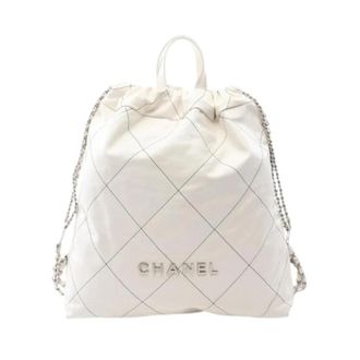 Chanel Sac &agrave; dos vintage Pre-owned - Femme - Pre-owned - Blanc - Taille: ONE Size