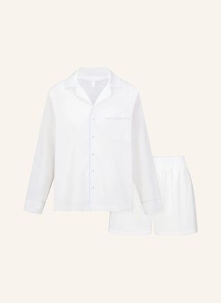 SKIMS Skims Shorty-Schlafanzug Cotton Poplin Sleep weiss