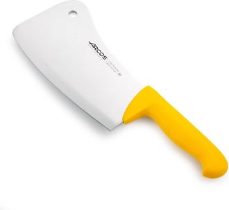 Arcos Fleischermesser Nitrum Edelstahl 20 cm - Professionelles Fleischermesser mit Ergonomischem Griff aus Polypropylen - Gelb, Serie 2900