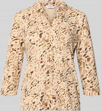 Zabaione Regular Fit Bluse mit V-Ausschnitt Modell Heather