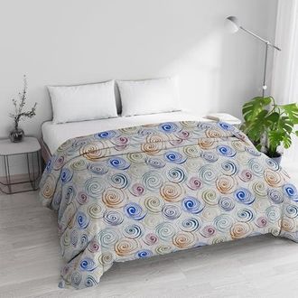 Italian Bed Linen Basic Wintersteppdecke gepolstert, Spirals, 250x245cm