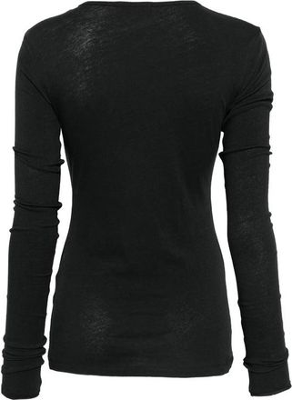 Entire studios Gathered-Sleeve Cotton Long-Sleeved T-Shirt - Black
