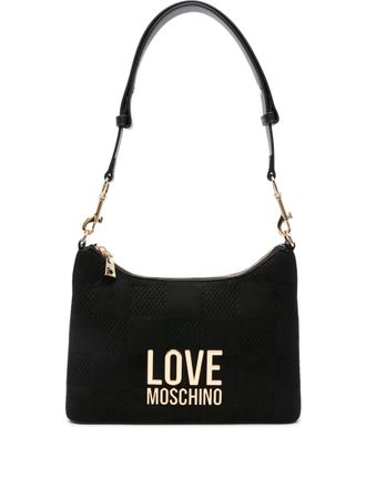 Love Moschino sac porté épaule à plaque logo - Noir