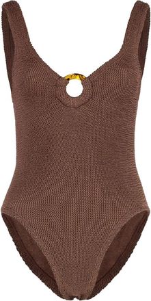 Hunza G Femme, Maillots de bain, Brun, Taille: ONE Size Maillot de bain une pi&egrave;ce avec d&eacute;tail anneau