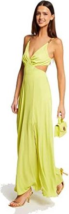 Morgan Robe longue évasée avec ouvertures Vert
