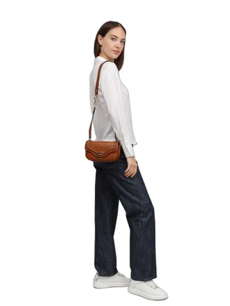 Guess Dea Crossbody Bag - Cognac