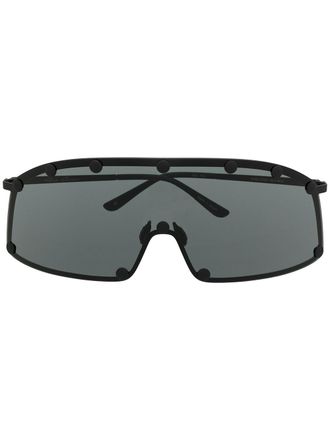 Rick Owens Sonnenbrille im Oversized-Look - Schwarz