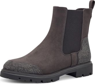 Marco Tozzi by Guido Maria Kretschmer Damen Chelsea Boots Flach mit Reißverschluss, Grau (Dk.Grey), 42 EU