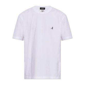 Dsquared2 T-Shirt mit Logo-Applikation - - Tops - Herren - Wei&szlig; - 3XL