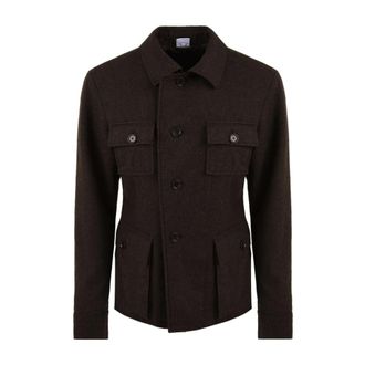 Aspesi Flanell Einreiher Jacke - - Jackets - Damen - Braun - M