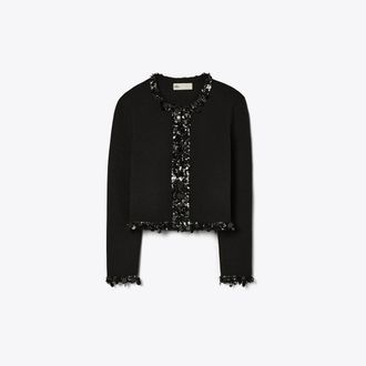 Tory Burch Verzierter Crop-Cardigan
