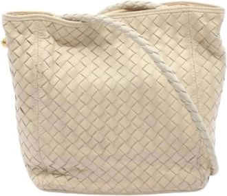 Bottega Veneta Sac bandouli&egrave;re Pre-owned Intrecciato - Femme - Pre-owned - Beige - Taille: ONE Size