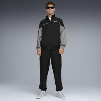 Puma Veste de surv&ecirc;tement tiss&eacute;e color block Homme, V&ecirc;tements, Noir, XXL