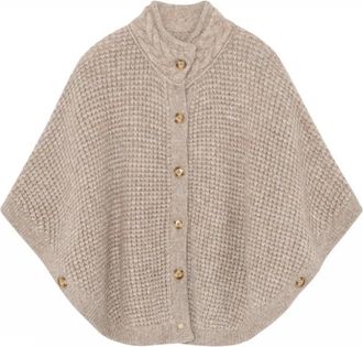 Gustav Femme, Vestes, Beige, Taille: 42 FR Moonlight Poncho Tricot&eacute; avec Fermeture &agrave; Boutons