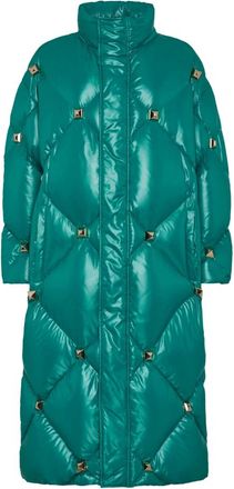Philipp Plein Femme, Manteaux, Vert, Taille: 38 FR Long Puffer Jacket