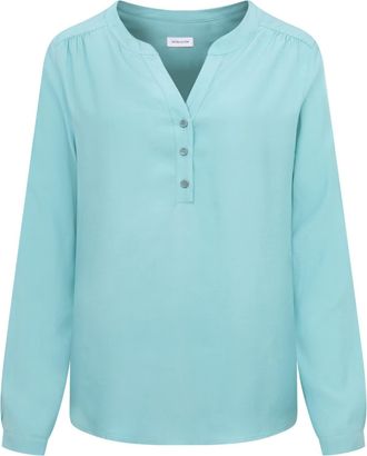 Seidensticker Damen Regular Fit Langarm Bluse, türkis, 36