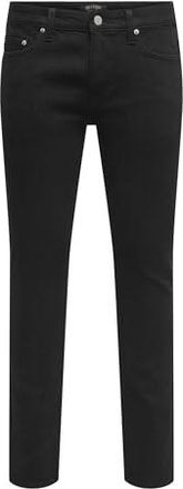 Only & Sons Onswarp Skinny 7985 PIM DNM Noos, Jean Noir, 30W / 30L Hommes