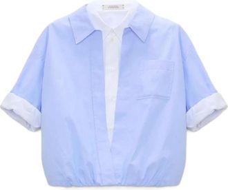 Dorothee Schumacher Femme, Blouses et Chemises, Bleu, Taille: 36 FR Powerful Ease Blouse