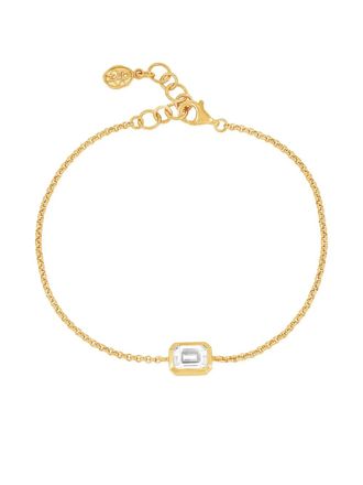 Dower & Hall Kettenarmband mit achteckigem Topas - Gold