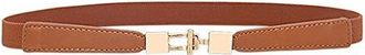 Generic Ceinture élastique en cuir rétro pour femme, marron, 65X1X2