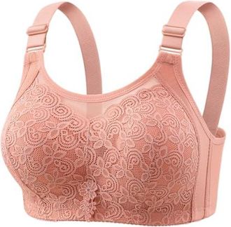 Generic 2026 Soutien-gorge pour femme en dentelle push-up confortable respirant sans armatures Lingerie maman, rouge past&egrave;que, 68