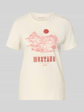 Mustang Jeans Regular Fit T-Shirt mit Logo-Print Modell Alma