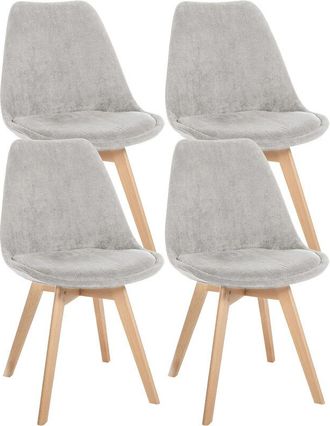 Clp 4er Set Esszimmerstuhl Linares beige Cord