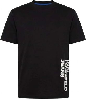 Karl Lagerfeld Homme, Tops, Noir, Taille: S Vertical Logo T-Shirt