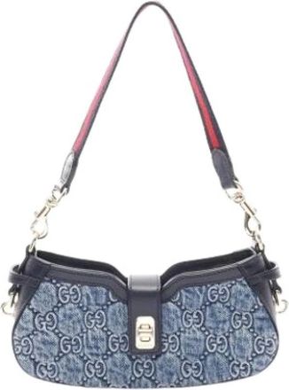 Gucci Sac bandouli&egrave;re vintage Pre-owned - Femme - Pre-owned - Bleu - Taille: ONE Size
