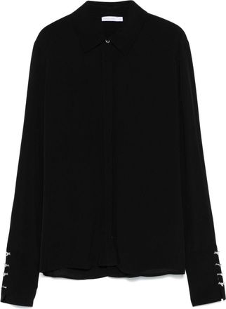 Patrizia Pepe Hemd aus Krepp - Schwarz