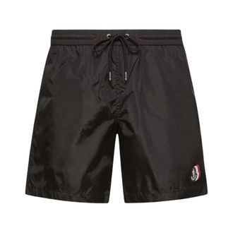 Moncler Logo Patch Badeshorts - - Swimwear - Herren - Schwarzk - L