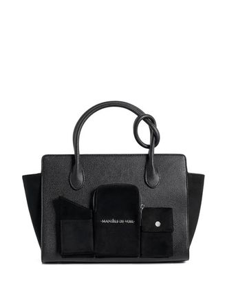 Manière De Voir multi-pocket city tote bag - Noir